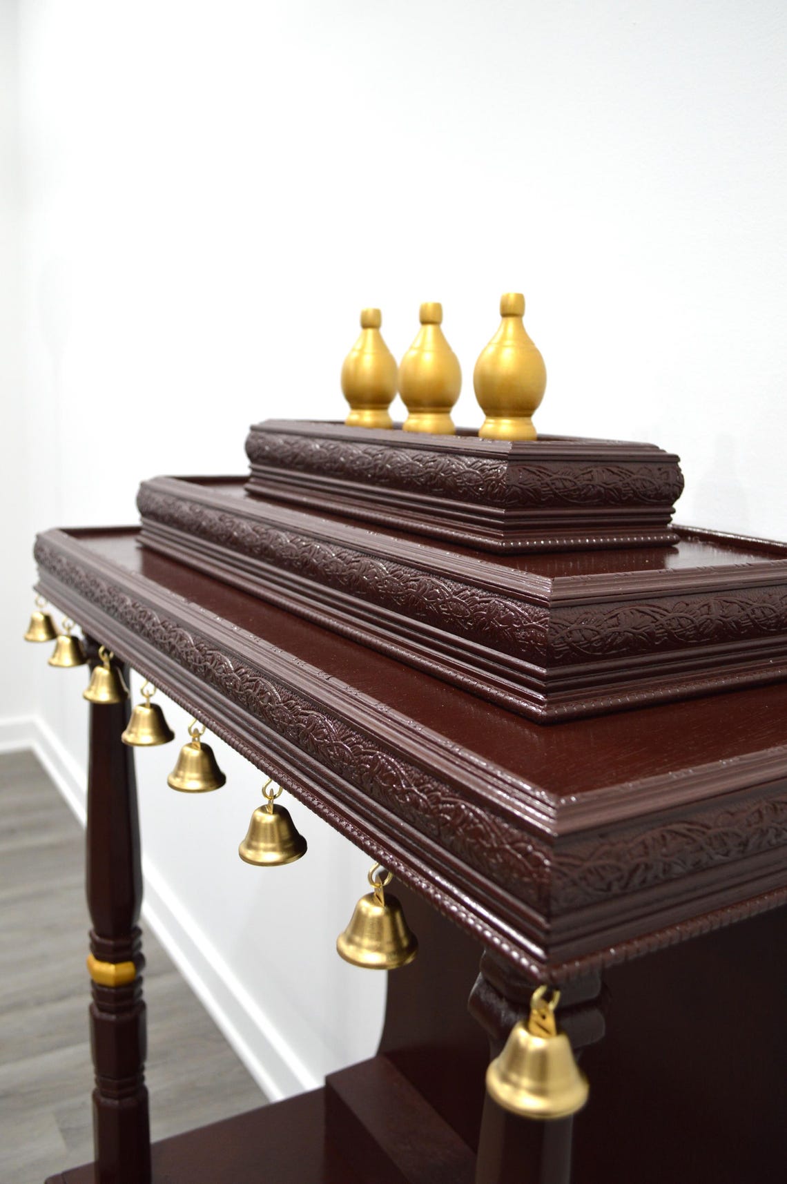 Arjitha - Open Model Puja Mandir With Bells and Storage (height: 48 ...
