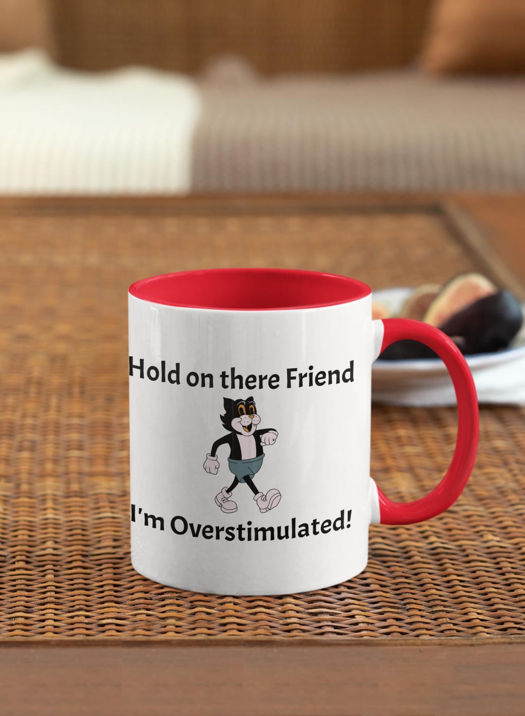 Funny Cat Mug: Overstimulated Cartoon, Novelty Coffee Cup - Etsy
