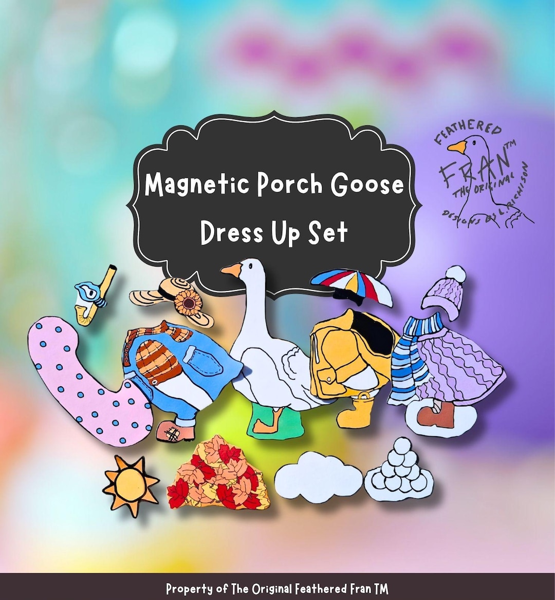 Magnetic Small Porch Goose, Dressup Porch Goose, Classroom Goose ...
