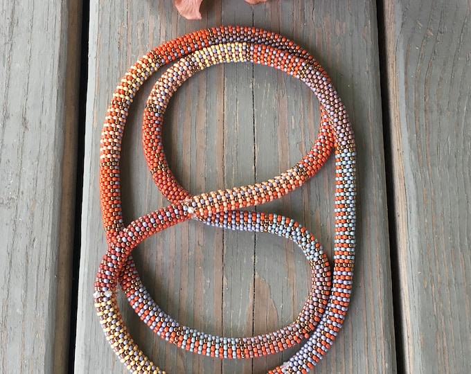 Fabric Weave No. 8 NECKLACE Pattern - 9 Around Bead Crochet Slip Stitch ...