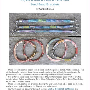 Fabric Weave No. 6/7 Bead Crochet 10 Patterns and Kit for Light Color ...