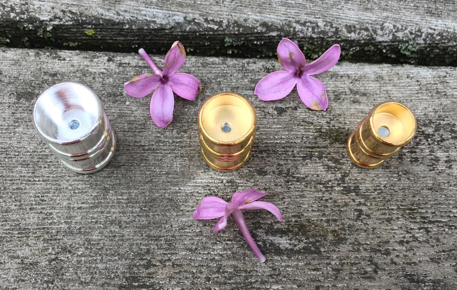 Three Pieces - 8 Mm Barrel Closure Style Magnetic Silver or Gold Clasp ...