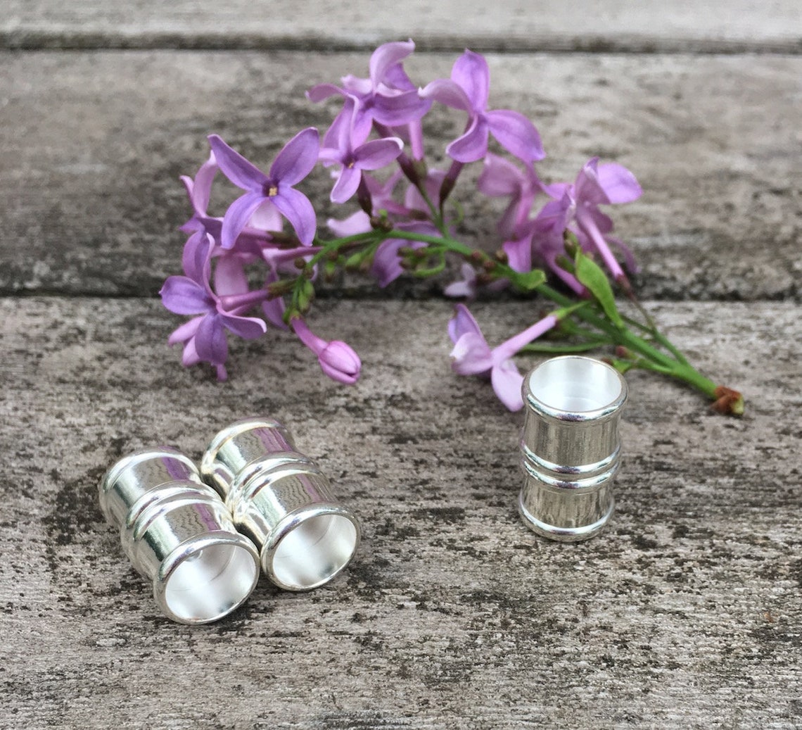 Three Pieces - 8 Mm Barrel Closure Style Magnetic Silver or Gold Clasp ...