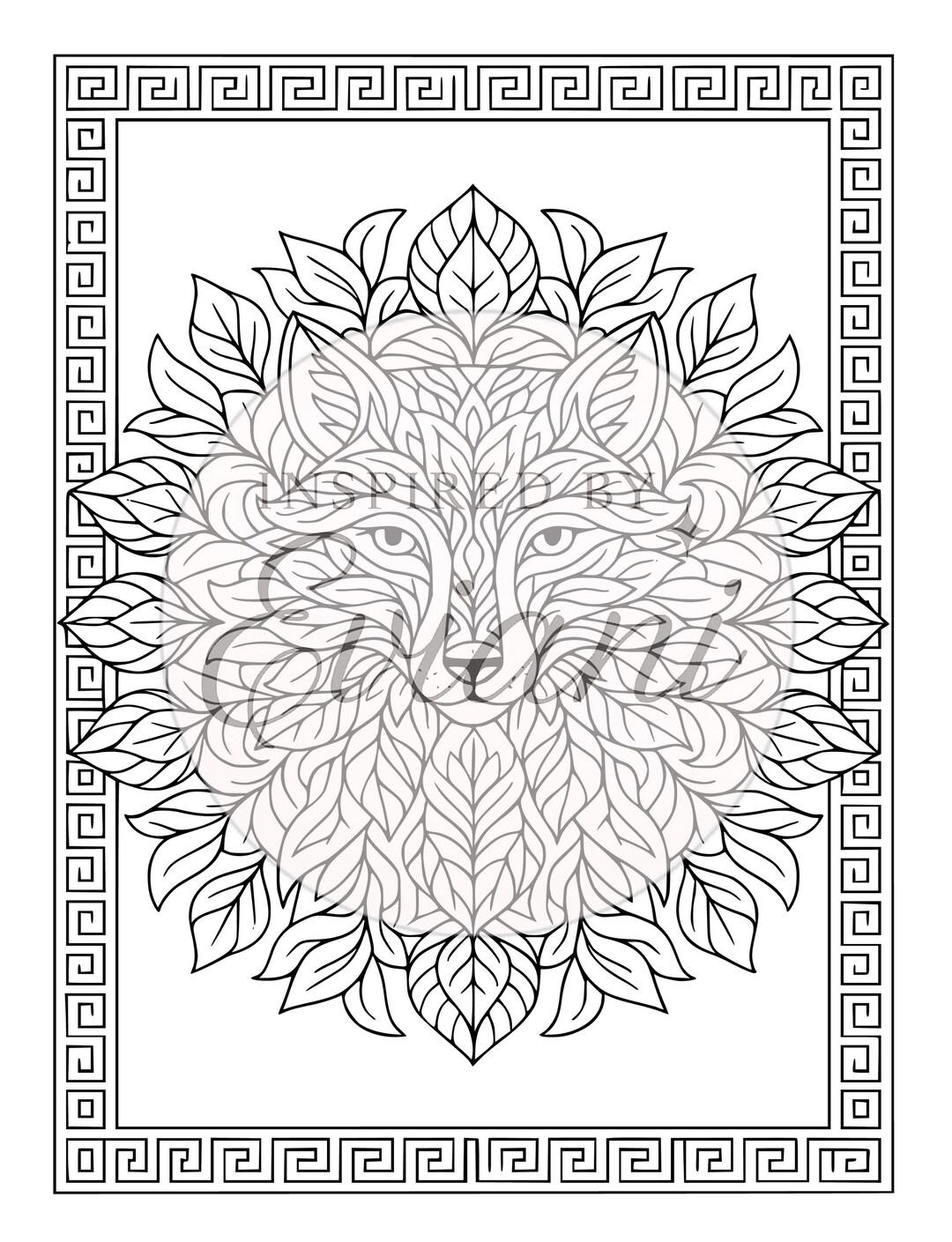 Fox Mandala Coloring Page | Printable Animal Art | Mindful Coloring ...