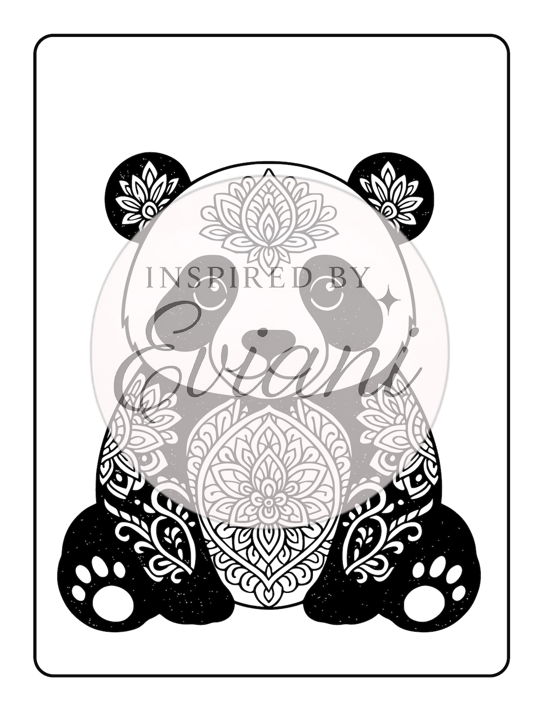 Panda Mandala Coloring Page | Printable Animal Art | Mindful Coloring ...