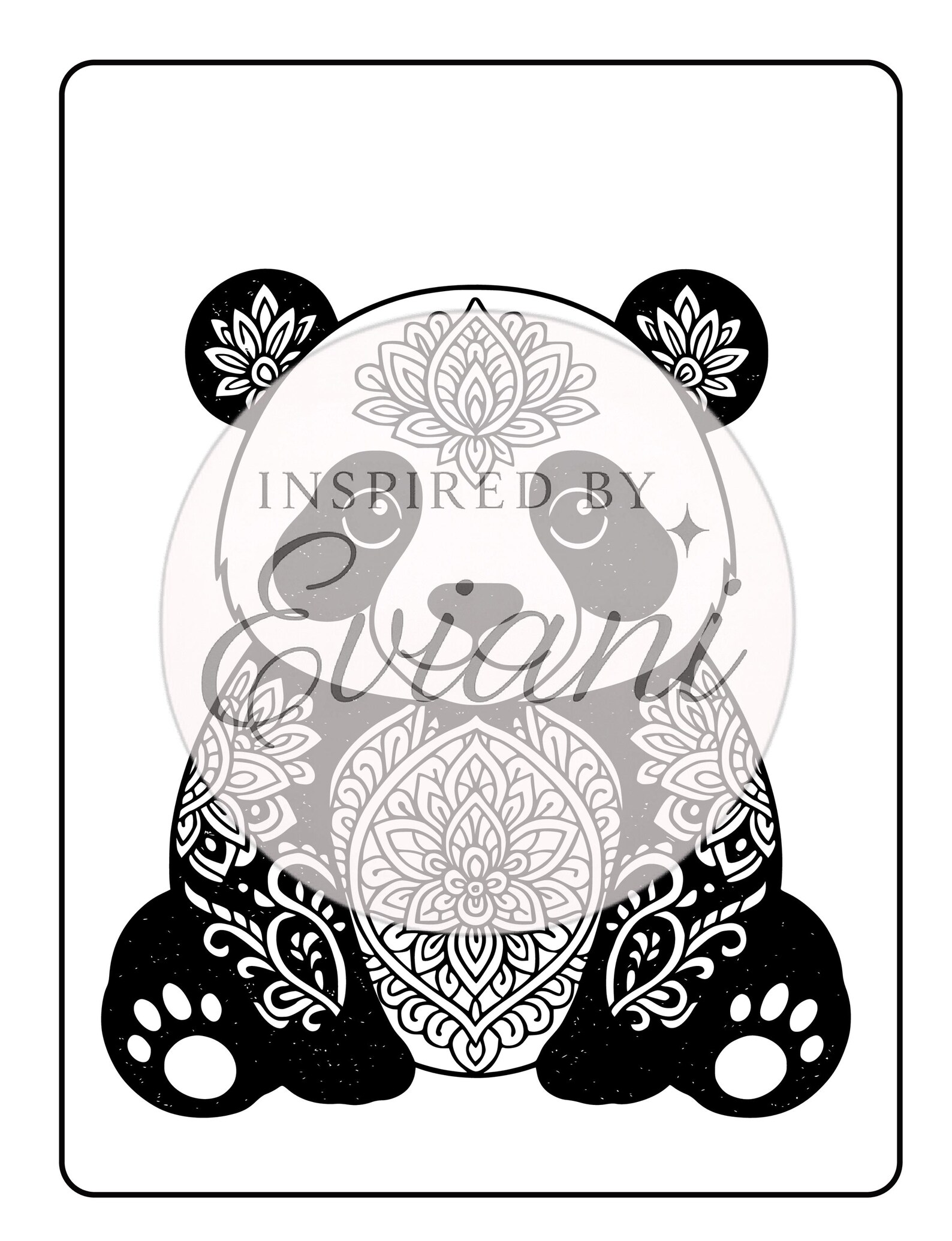 Panda Mandala Coloring Page | Printable Animal Art | Mindful Coloring ...