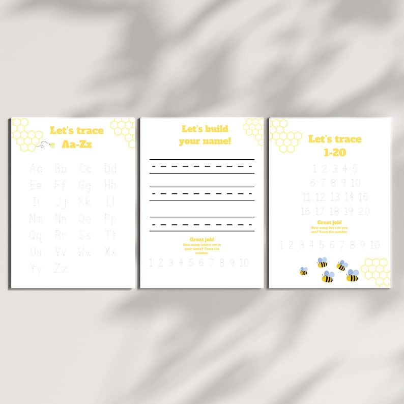 Printable Letter & Number Tracing Practice Sheets | Preschool and ...