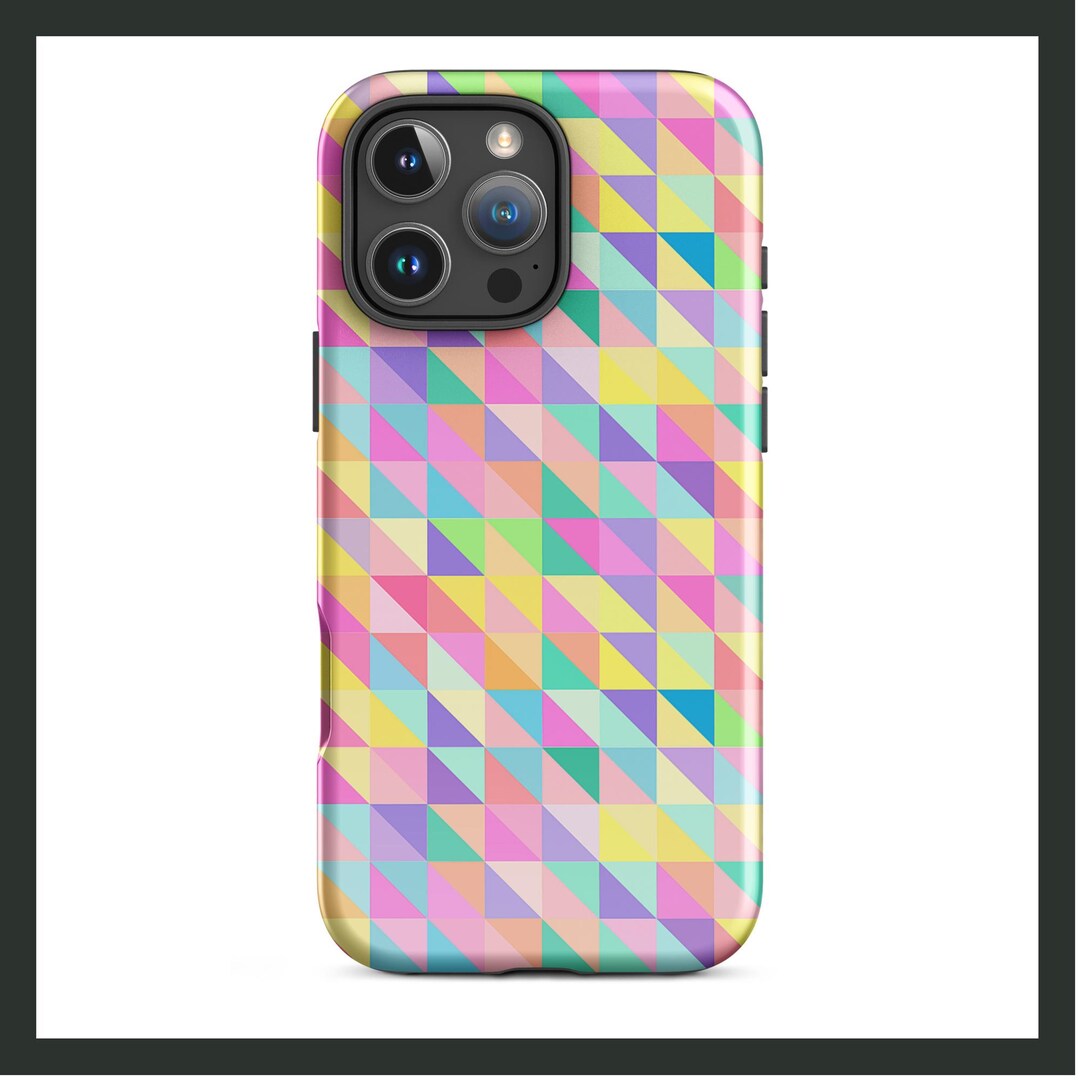 PASTEL PRISM Geometric Pastel Pattern Tough Case for iPhone - Etsy