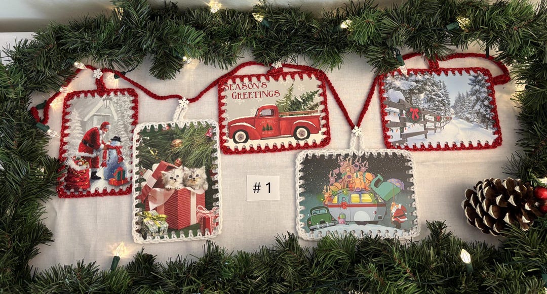 Vintage Christmas Card Garland: Repurposed Holiday Decor - Etsy
