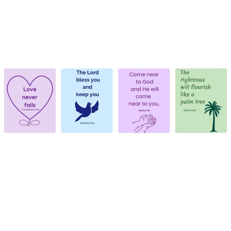 Bible Verse Posters: Pastel Christian Wall Art (digital Download) - Etsy