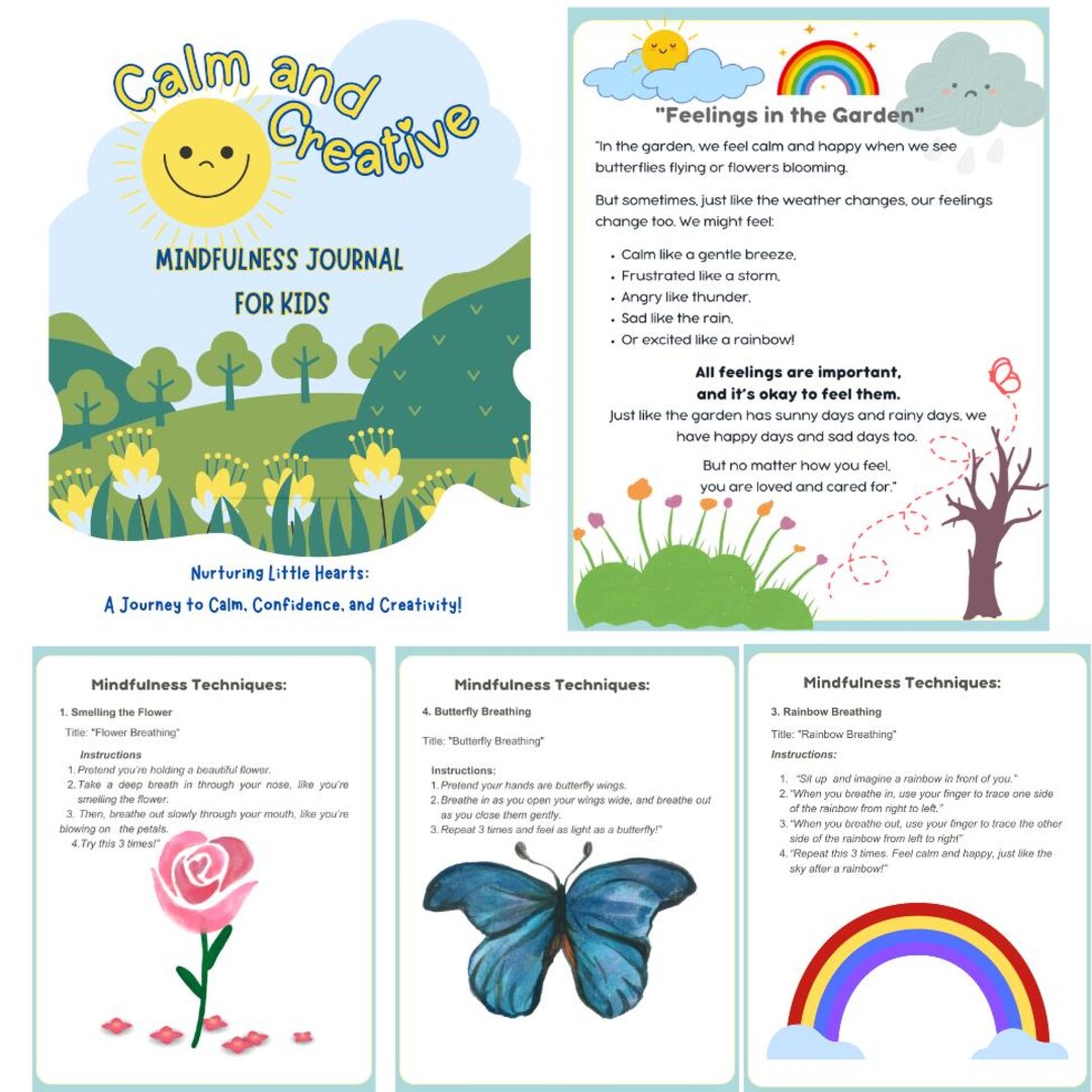 Calm and Creative Mindfulness Journal for Kids - Etsy