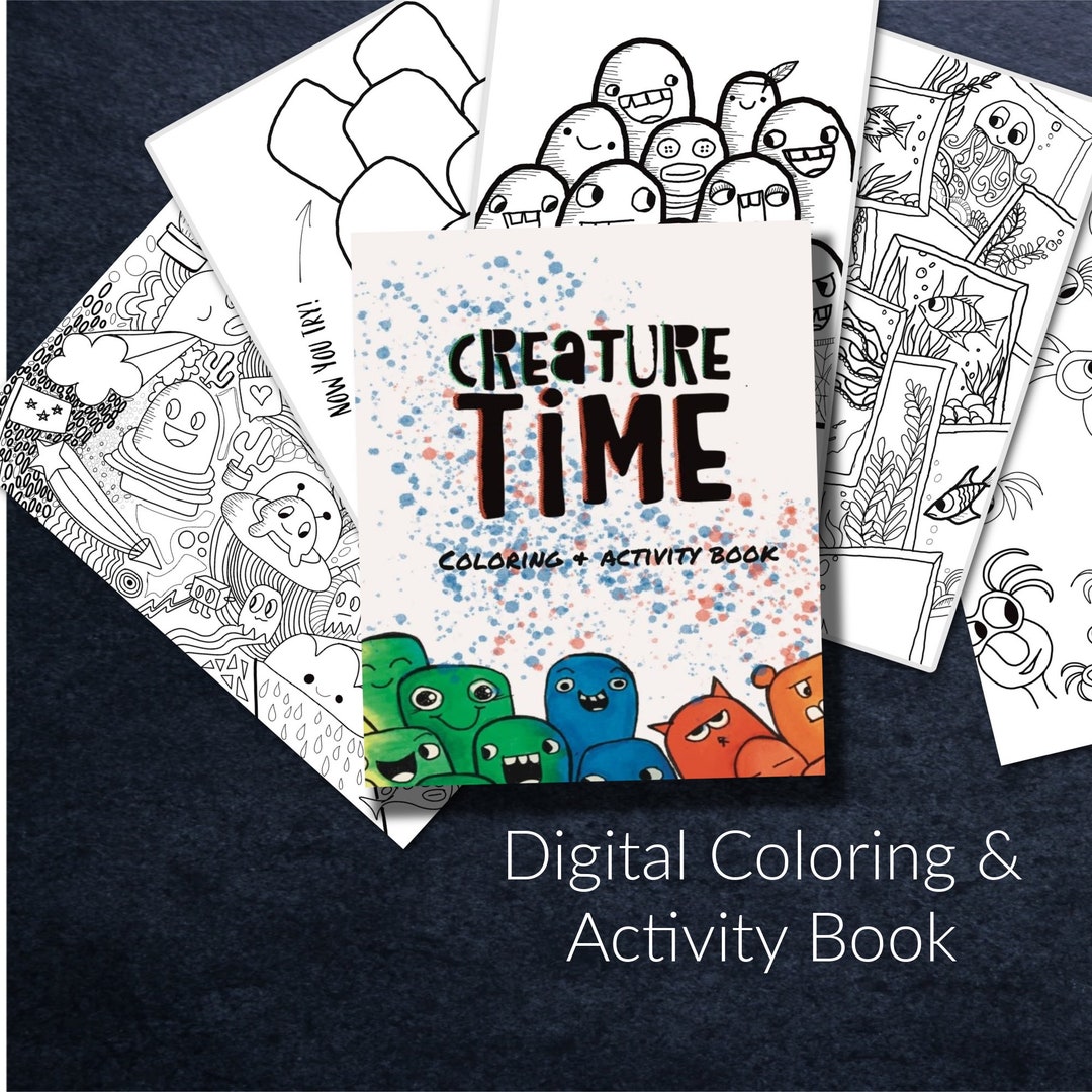 20 Digital Coloring Pages. Original Art Coloring Book for Kids and ...