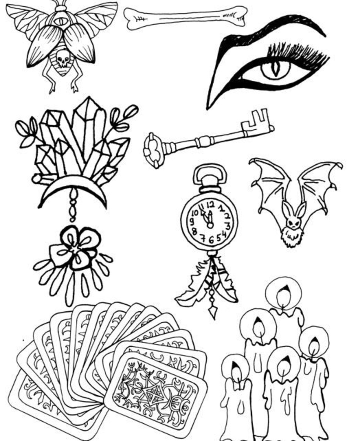 30 Digital Halloween Horror Coloring Pages in Digital Coloring Book ...