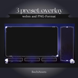Blue Nocturnal Bloom Overlay for Streaming: OBS & Streamlabs Compatible ...