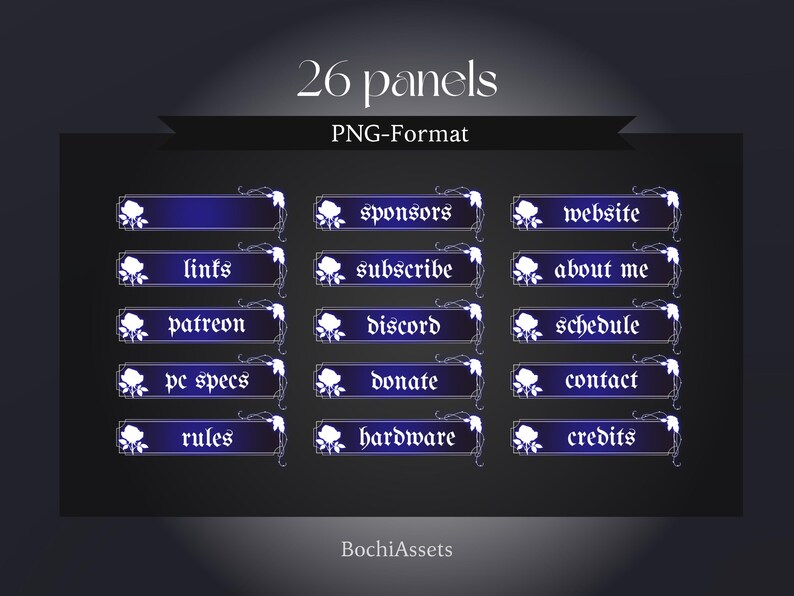 Blue Nocturnal Bloom Overlay for Streaming: OBS & Streamlabs Compatible ...