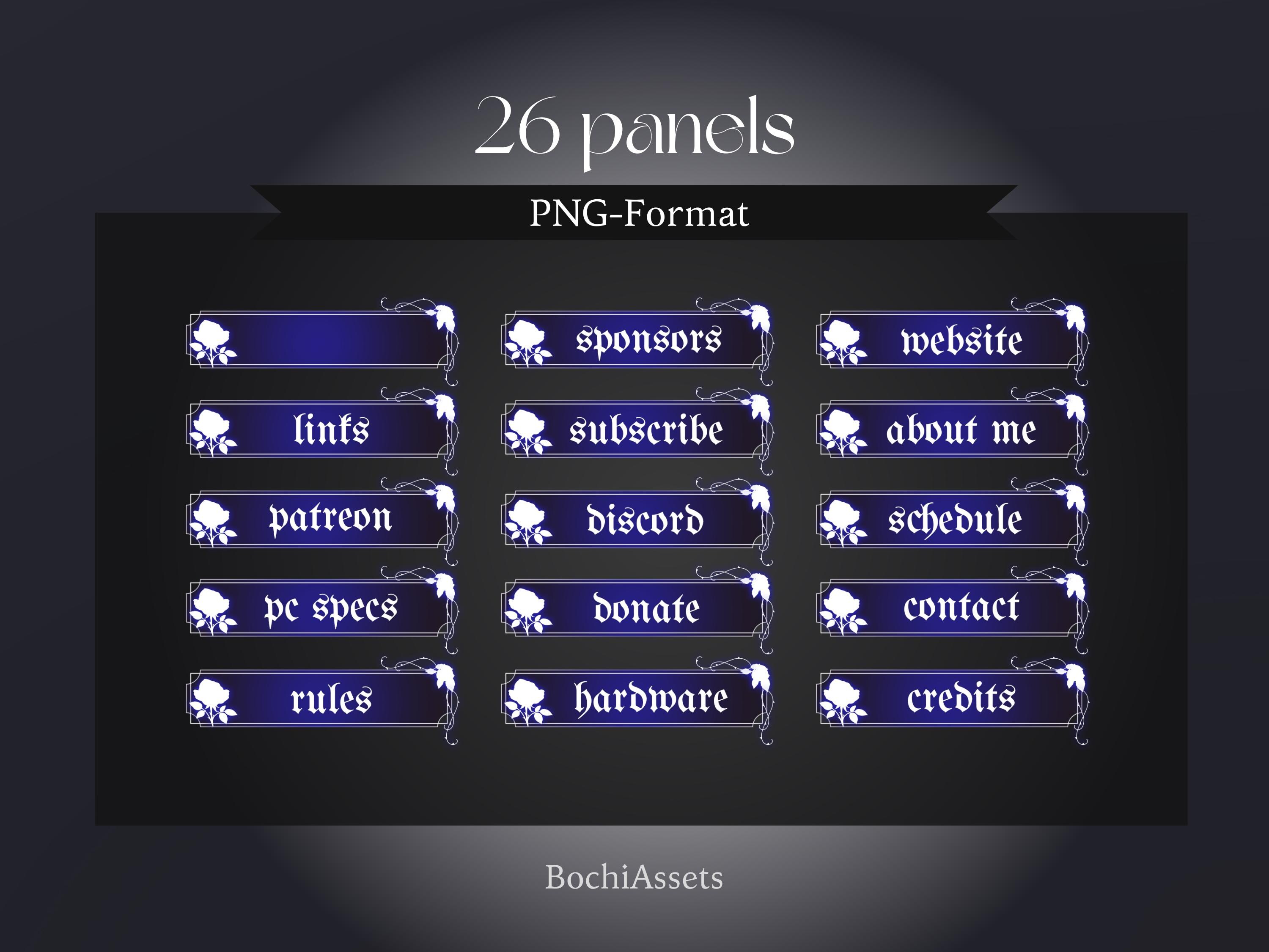 Blue Nocturnal Bloom Overlay for Streaming: OBS & Streamlabs Compatible ...