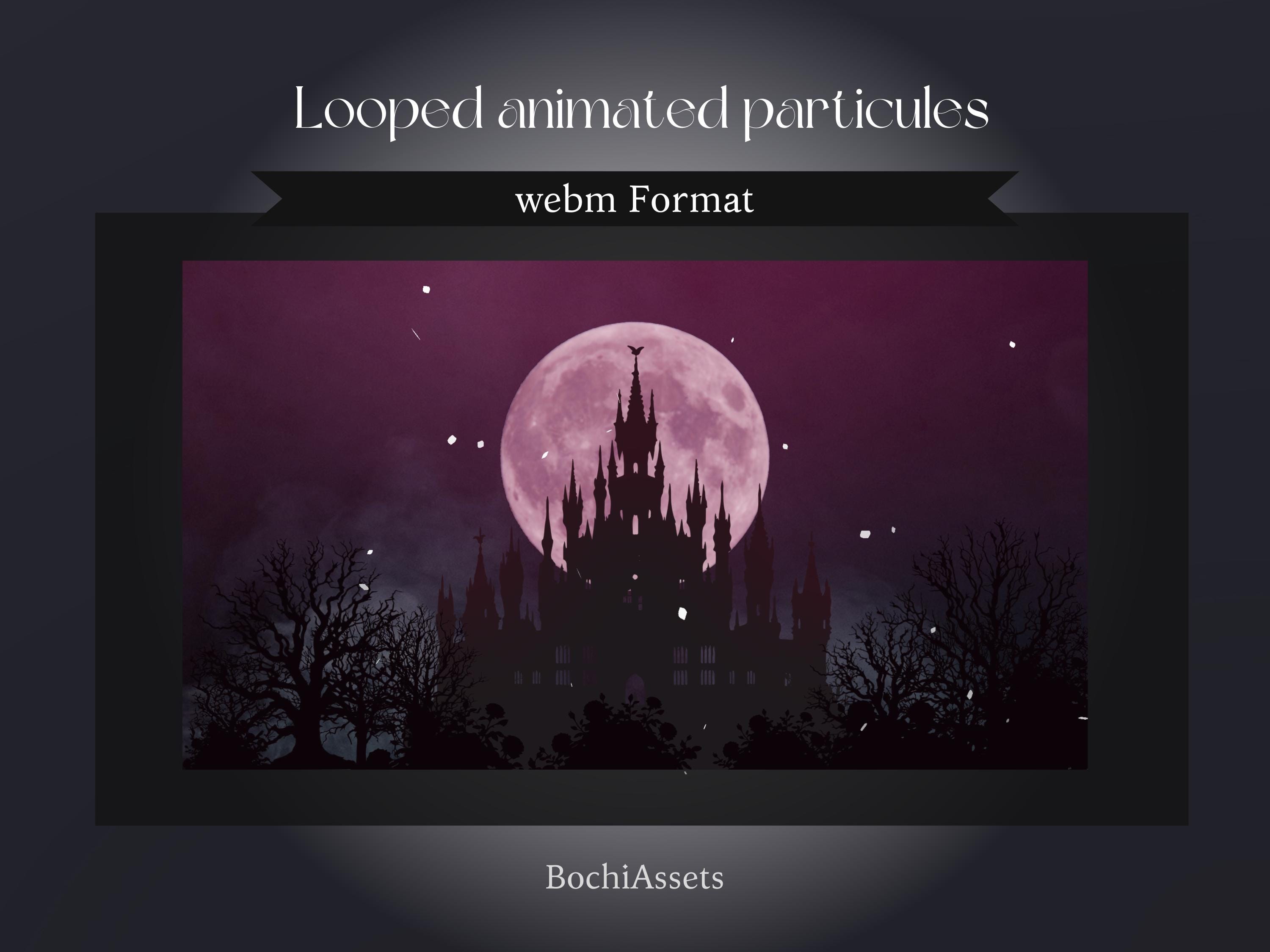 Nocturnal Bloom Stream Overlay - Night-themed Vtuber Overlay (animated ...