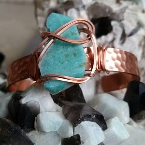 Copper Turquoise Cuff Bracelet Turquoise Copper Stone Cuff - Etsy