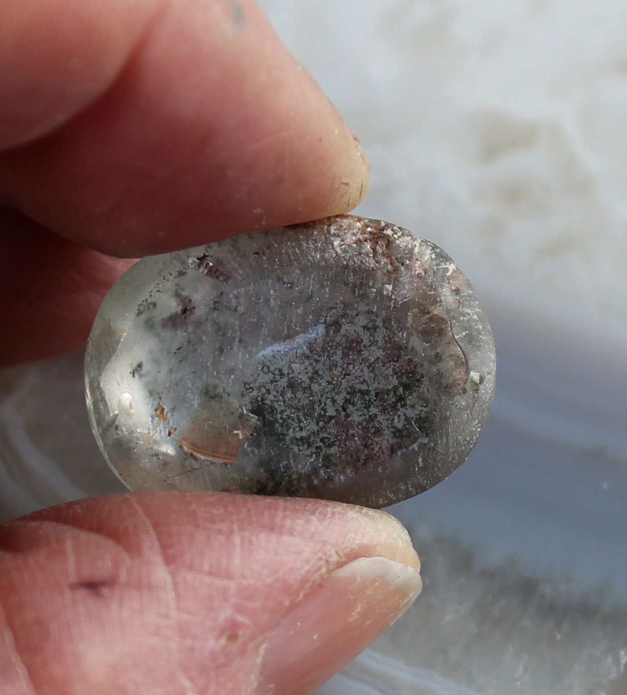 Moss Agate Quartz Like Stone Rough Domed Bottom Cut 22mm X - Etsy