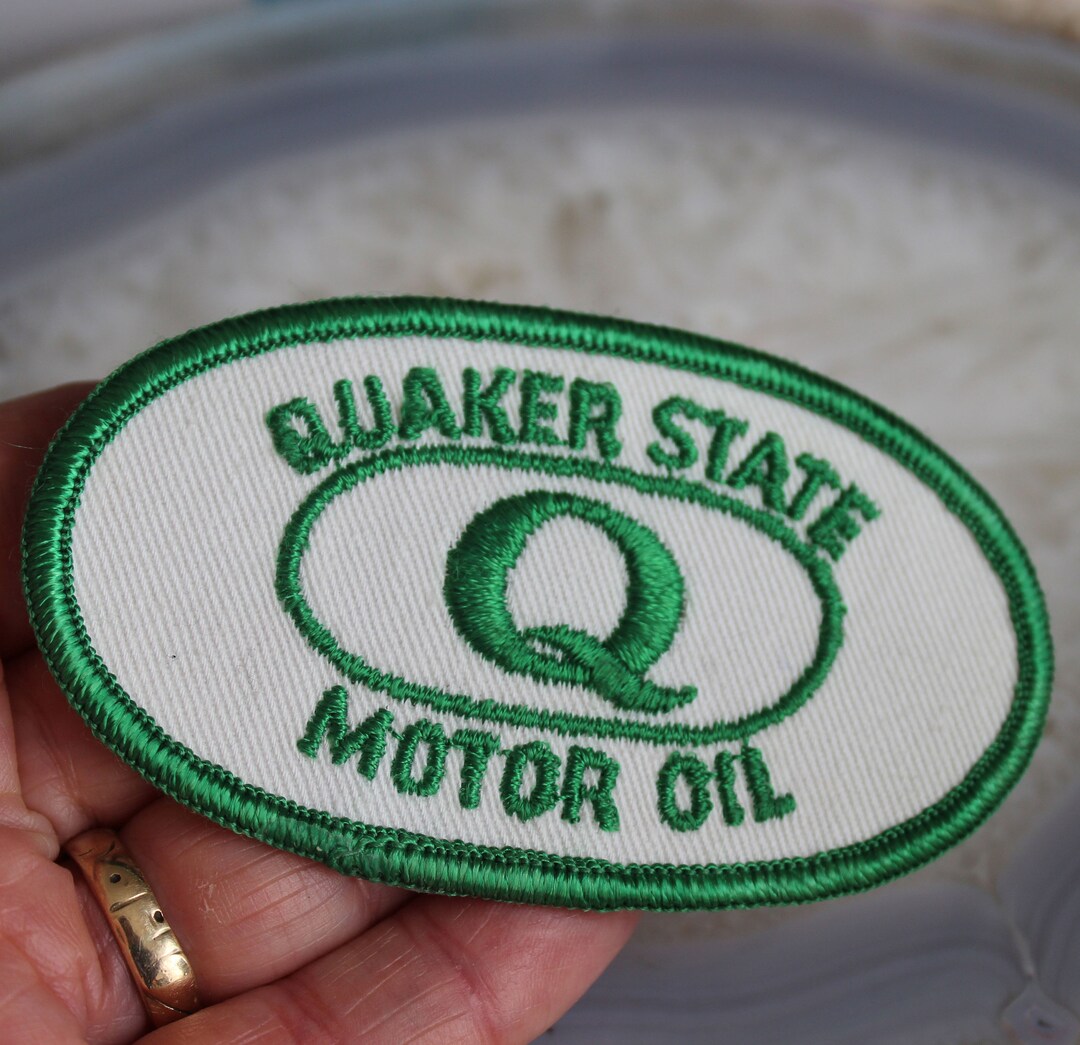 Embroidered Quaker State Motor Oil Green and White Sew on Patch 3 5/8 ...