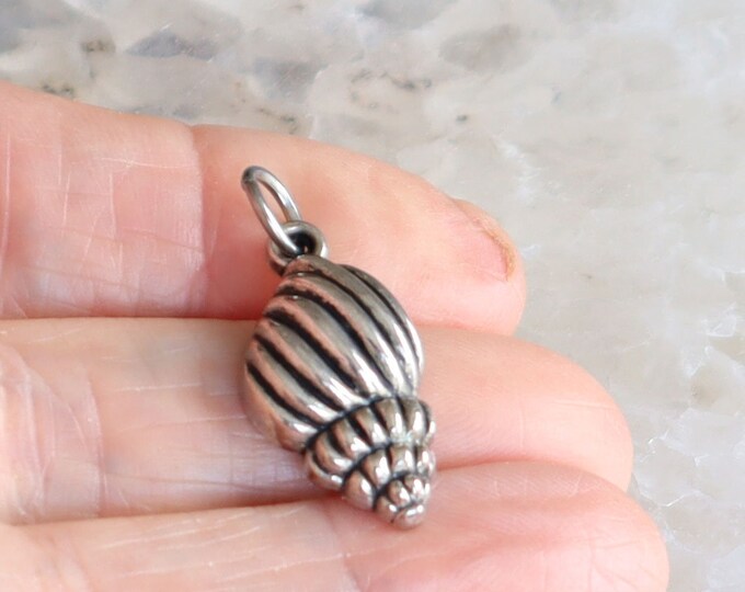 Silver Shell Charm 30mm - Etsy