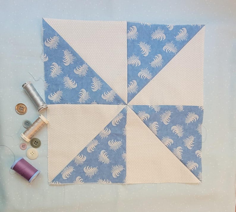 Pinwheel Quilt Block Pattern PDF - Beginner Level - Easy- Learn to ...