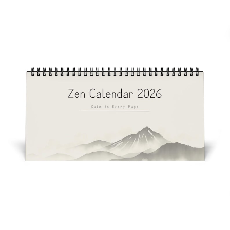 Zen Calendar 2026 | Minimal Japanese Desktop Calendar | Wabi-sabi ...
