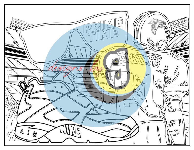 Printable Sneaker Coloring Pages for Kids & Adults Fun Shoe Designs ...