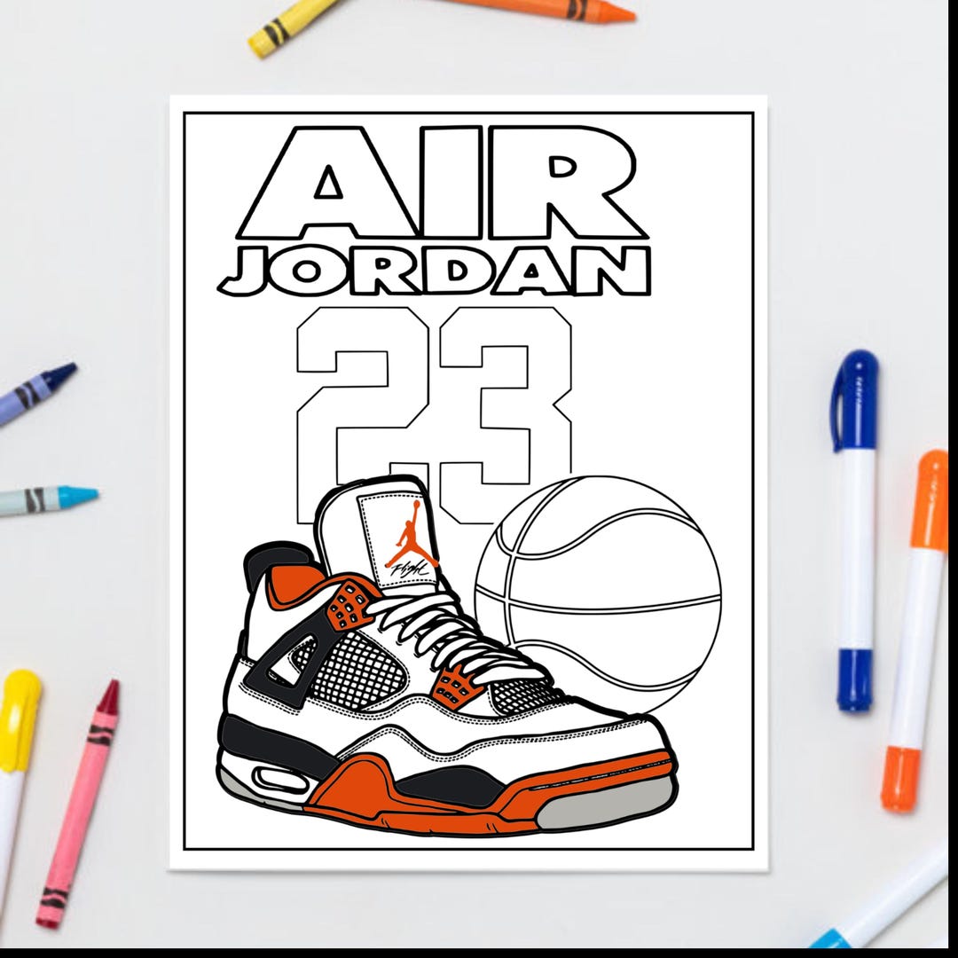 Printable Sneaker Coloring Pages for Kids & Adults Fun Shoe Designs ...
