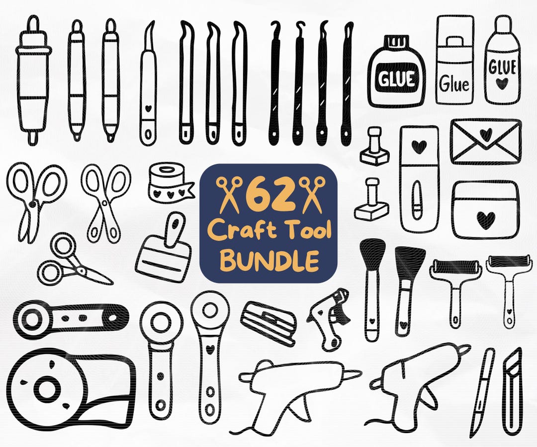 Craft Tool SVG Bundle: Craft Room Decor Clipart (digital Download - Etsy