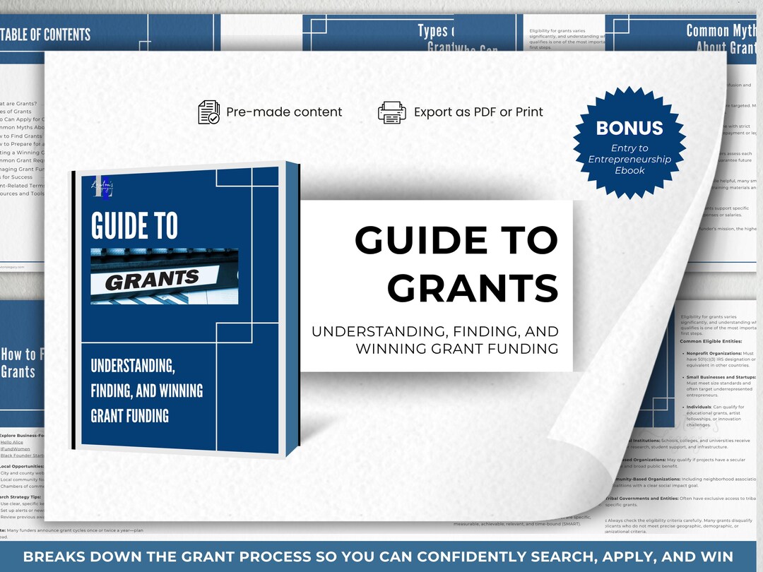 Grant Funding Guide for Startups: Search & Application Tips (PDF ...