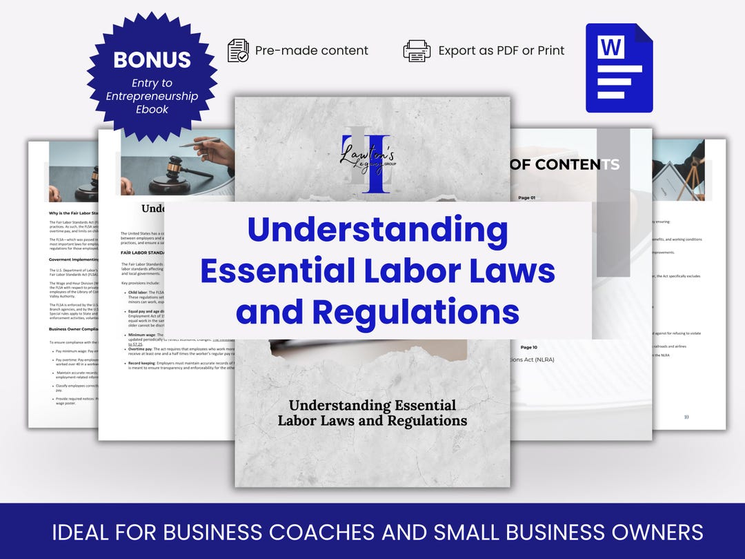 Understanding Essential Labor Laws and Regulation E-book, Guide for ...