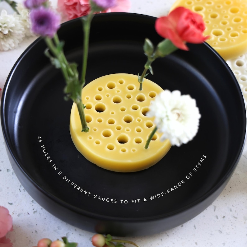 Floral Design Disc | Flower Frog for Ikebana | Beeswax Kenzan Pin Frog ...