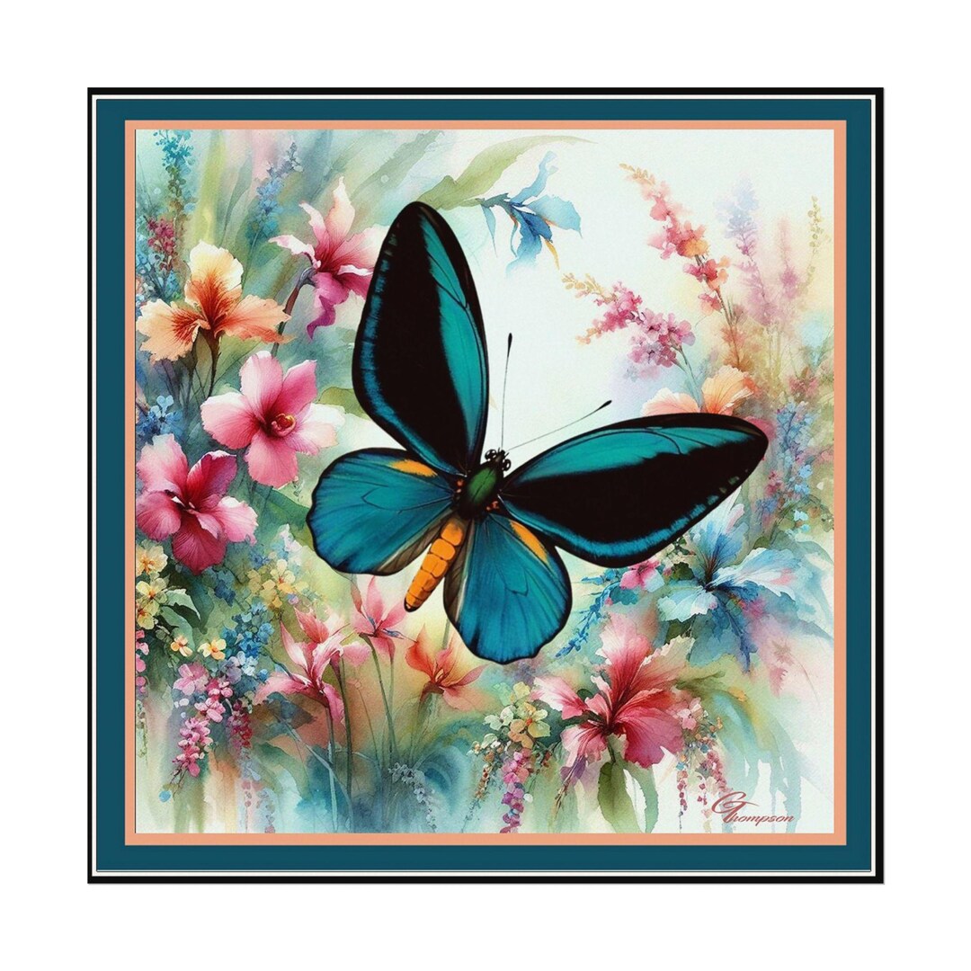 Watercolor Matte Poster, Ornithoptera Aesacus Painting, Butterfly Art ...