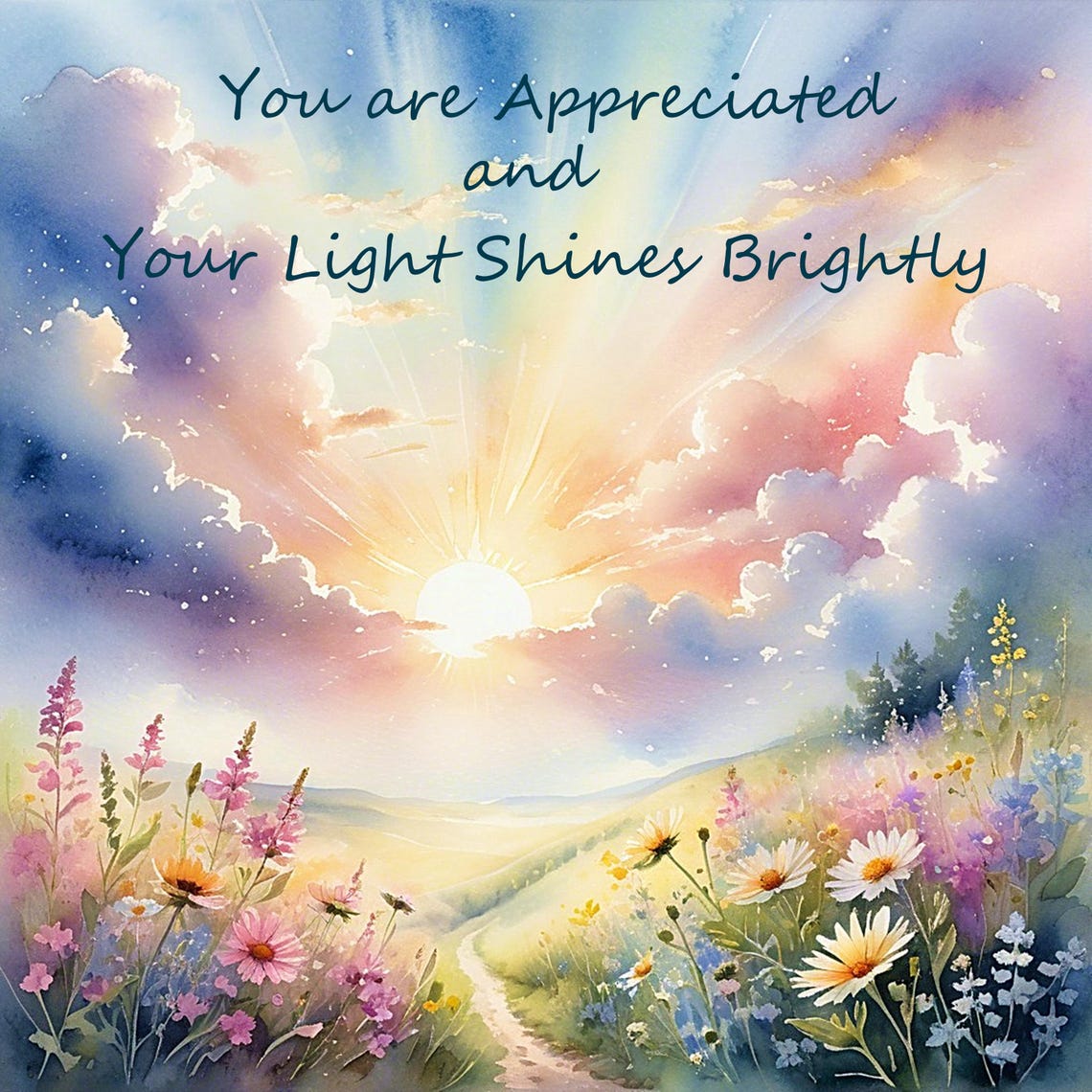 Handcrafted Watercolor Art Greeting Card, Heartfelt Expressions - Etsy