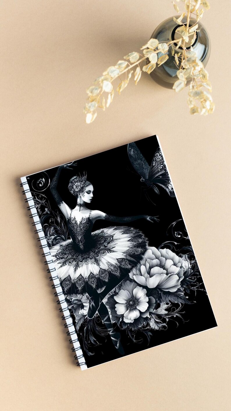 Gothic ballerina Beauty Spiral Notebook, Ruled Line, Dance Journal ...