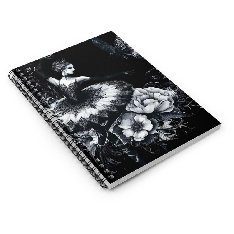 Gothic ballerina Beauty Spiral Notebook, Ruled Line, Dance Journal ...