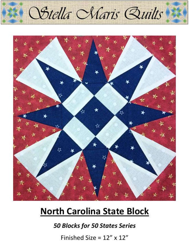 North Carolina Quilt Block Pattern | Eight-point Starburst (PDF Pattern ...