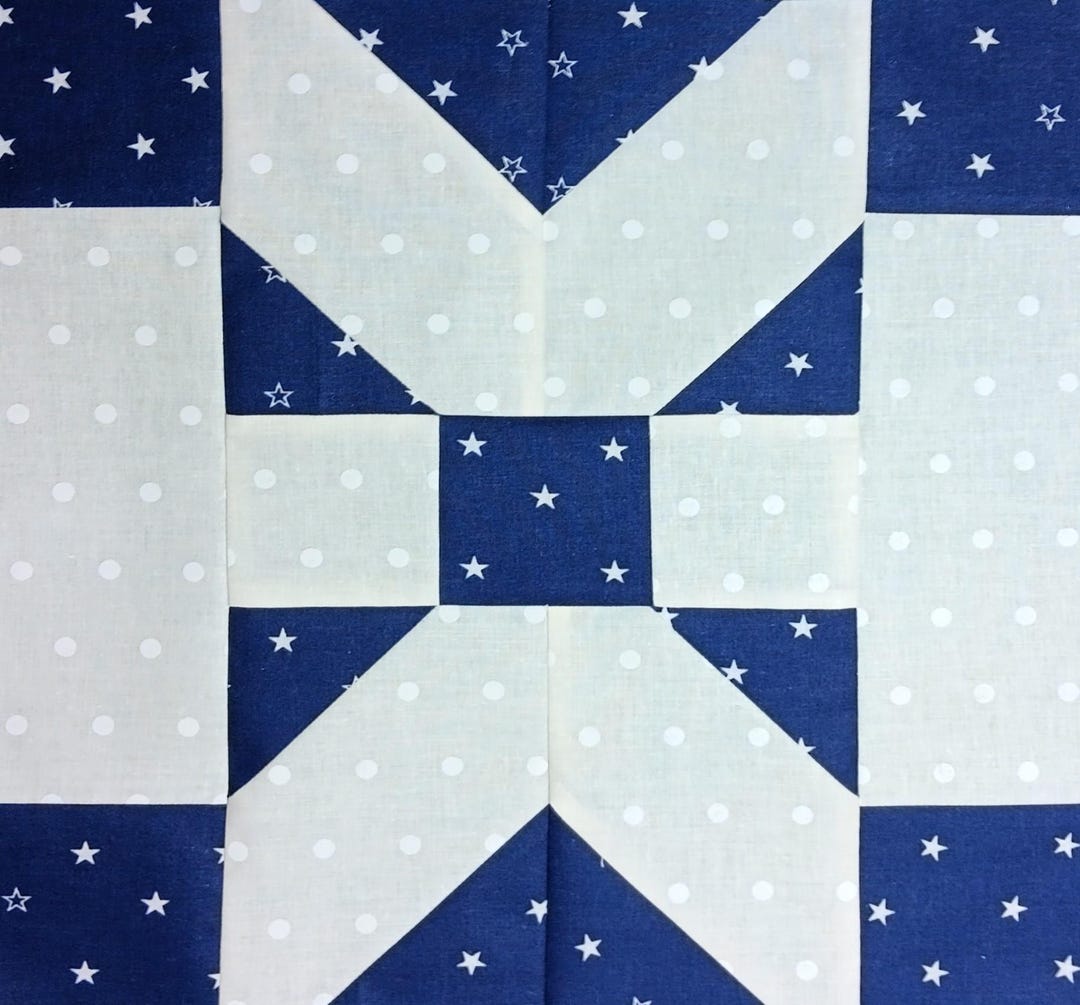 Oregon Quilt Block PDF Pattern – 12”, Easy Two-color, Beginner Friendly ...
