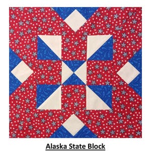 Alaska State Quilt Block Pattern – 50 States Quilt Series - Etsy