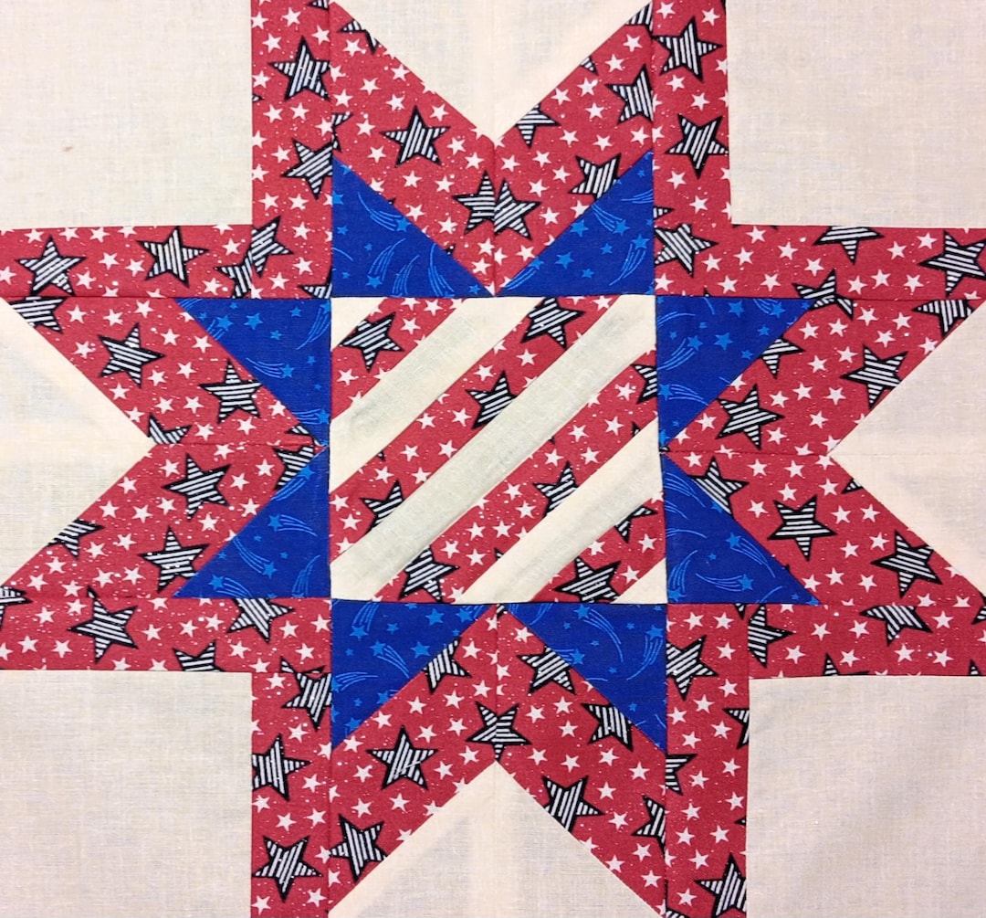 Virginia Quilt Block Pattern PDF | 12 Inch | 9 Patch & Triangle Piecing ...