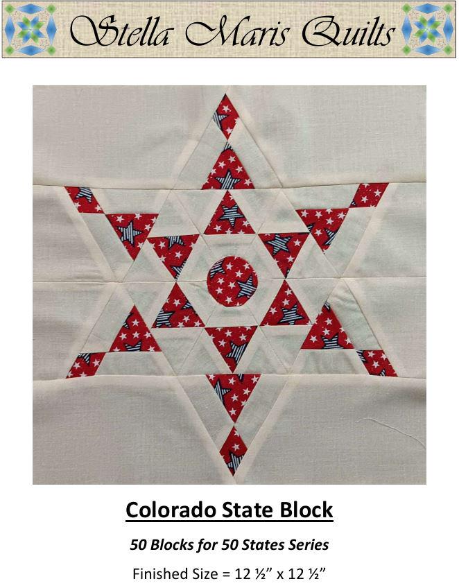 Colorado State Quilt Block Pattern – 50 States Quilt Series - Etsy