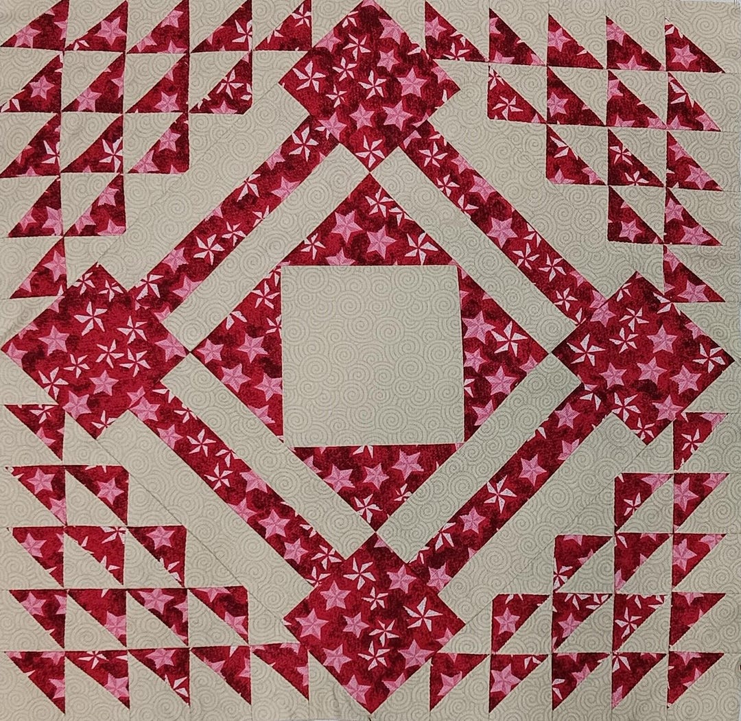 Iowa State Quilt Block Pattern: 12"x12" Mini HST Design (PDF Download ...