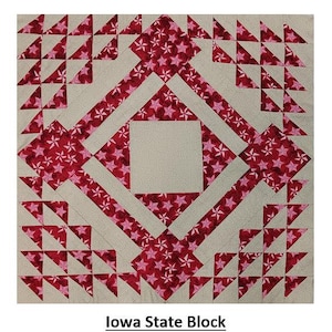 Iowa State Quilt Block Pattern: 12"x12" Mini HST Design (PDF Download ...