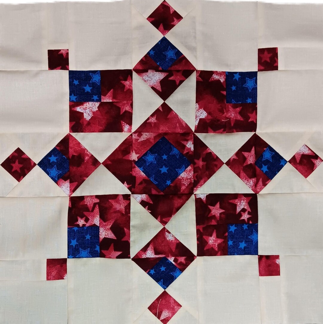 Maryland Quilt Block Pattern: 15" Patchwork PDF (50 States Series) - Etsy
