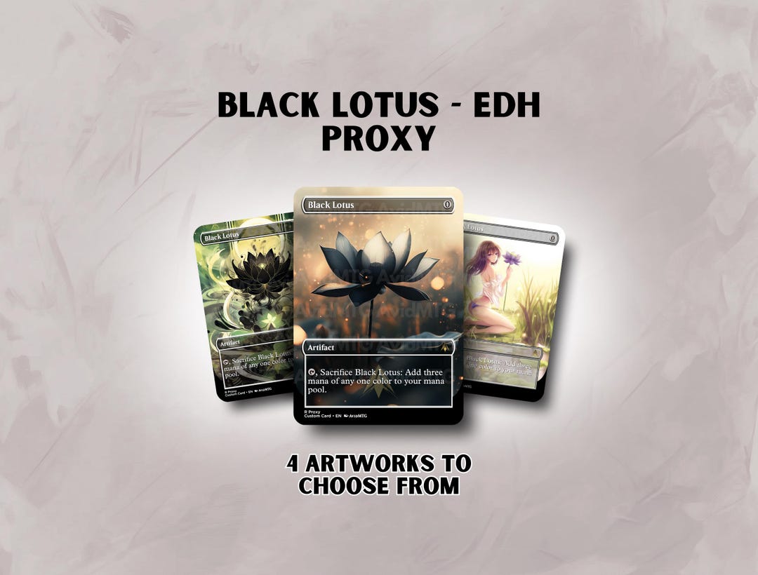 Black Lotus EDH Proxy Card: Anime, Poster, Standard, Retro Art - Custom ...