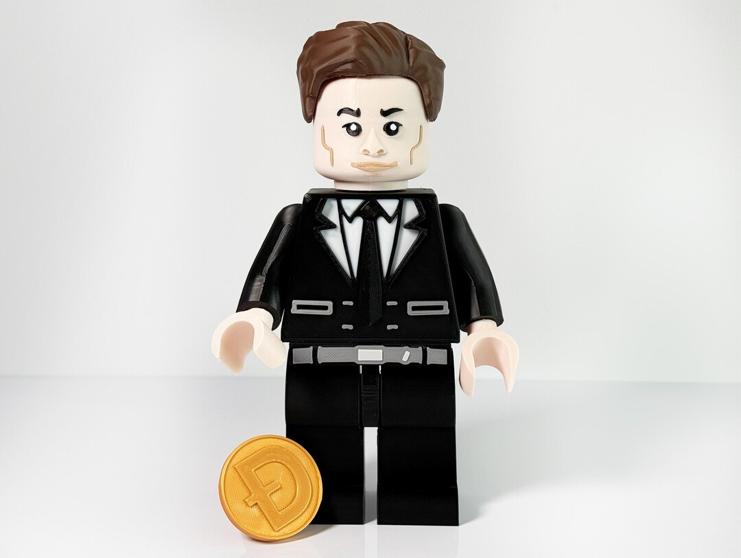 Elon Musk 3D Printed Brick Figure - Collectible, Fan Art - Etsy