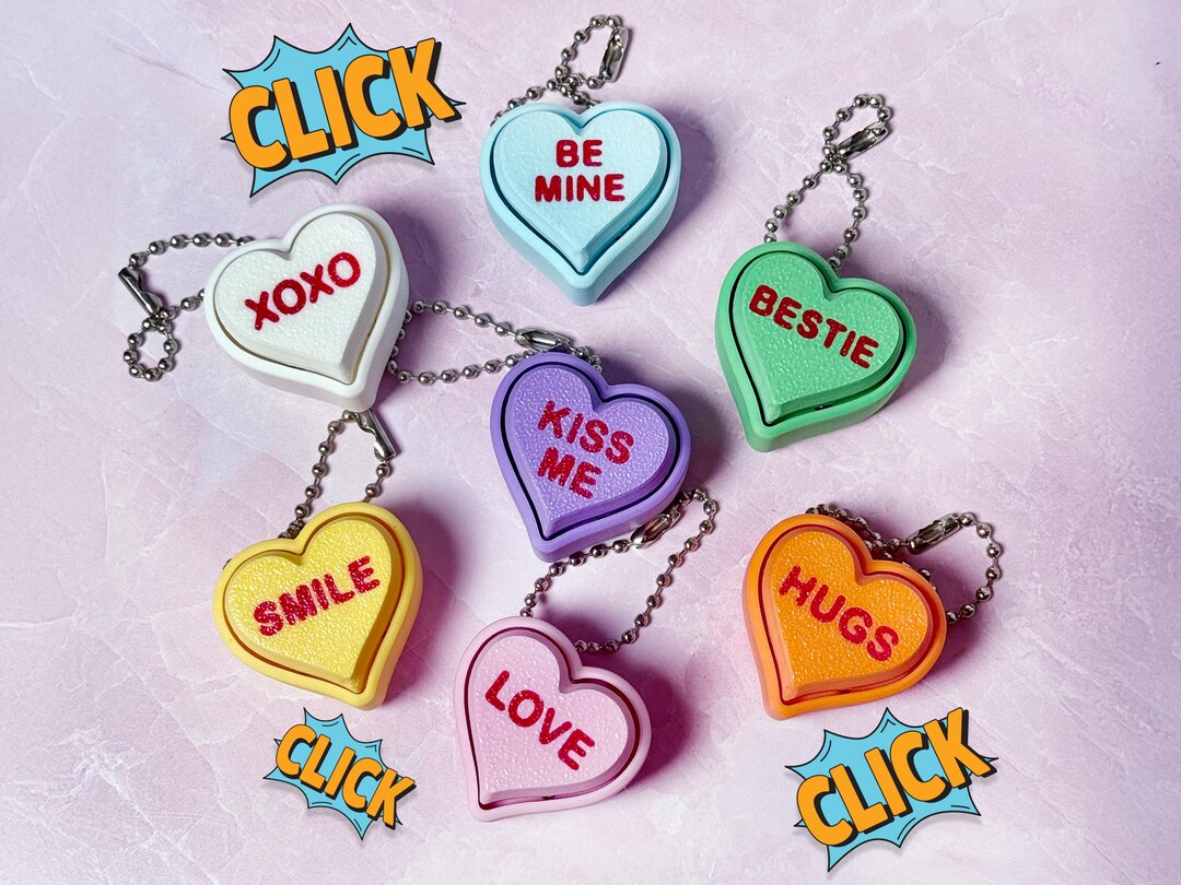 Conversation Hearts 3D Printed Clickers - Mechanical, Fidget, Clicky ...