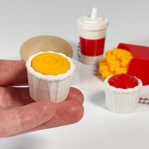 Burger Meal Fast Food 3D Printed Clickers - Mechanical, Fidget, Clicky ...