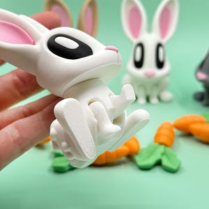 Bunny 3D Printed Figures - Articulated, Flexi, Fidget, Decoration - Etsy